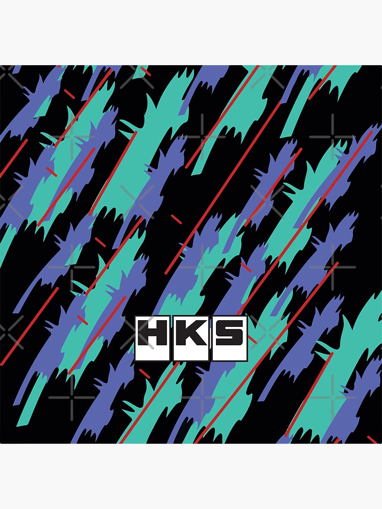 "HKS Retro Pattern" Sticker for Sale by JDMShop | Redbubble