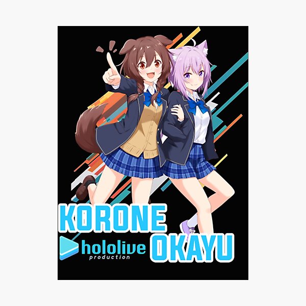 Fotodruck for Sale mit "Hololive - Inugami Korone Nekomata Okayu 2" von LisaK77 | Redbubble