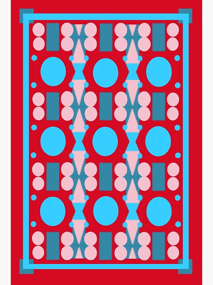 "Abstract Blue and Pink Pattern with Circles " Poster for Sale by ...