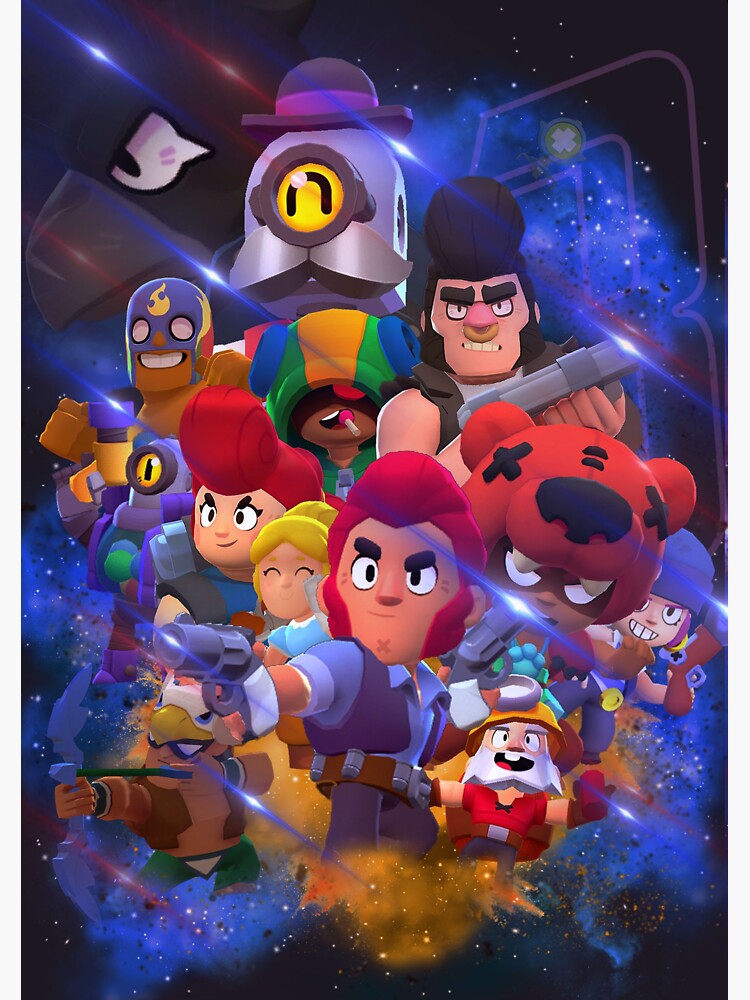 "Brawl Brawlers team poster" Sticker for Sale by aguiartina | Redbubble