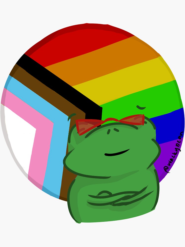 "progress pride frog" Sticker for Sale by wackydean | Redbubble