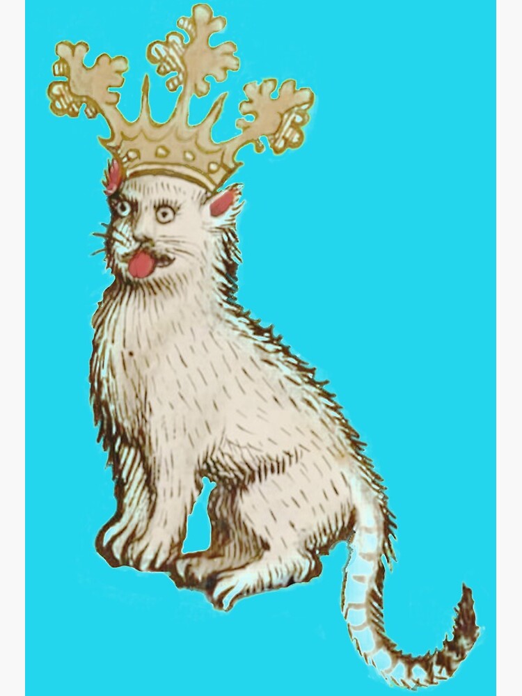 "Medieval Heraldic Cat" Art Board Print for Sale by TheWitchsWolf ...