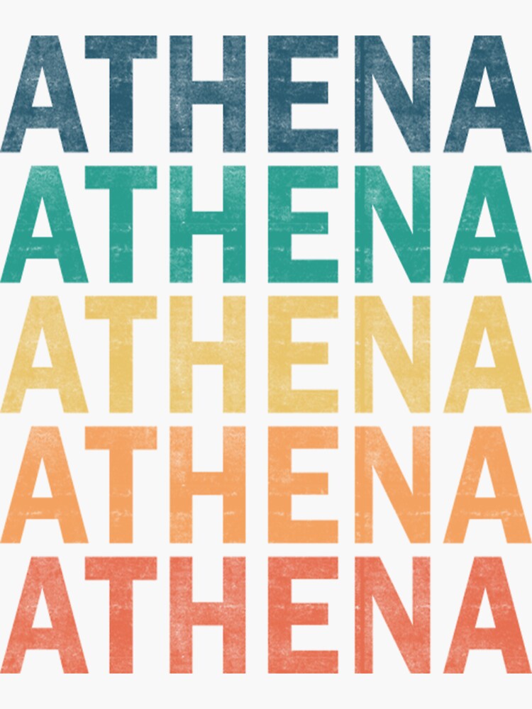 "Athena Name - Athena Vintage Retro Name" Sticker for Sale by ...