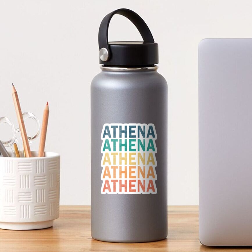 "Athena Name - Athena Vintage Retro Name" Sticker for Sale by ...