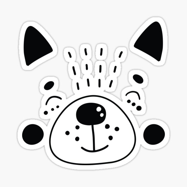 "Cute Little Puppy Black Face" Sticker for Sale by TheDreamyLand ...