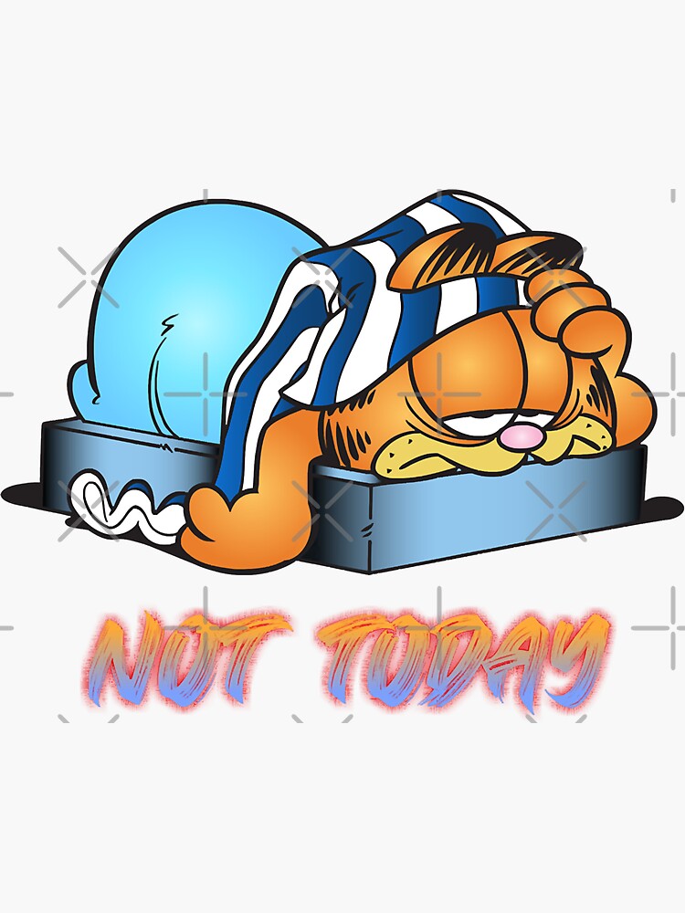 "Garfield sick" Sticker for Sale by BennettRenato | Redbubble