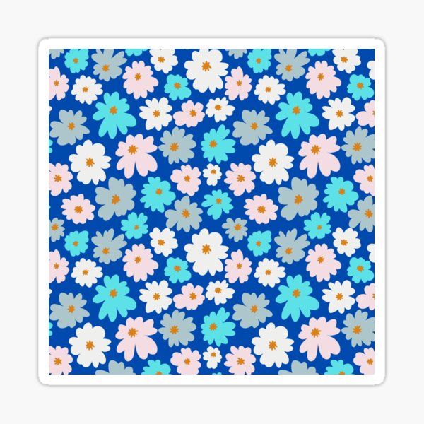 "blue aesthetic flowers" Sticker for Sale by artbyrosse | Redbubble