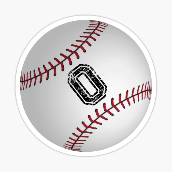 "Baseball ball number 0, zero" Sticker for Sale by TheCultStuff | Redbubble