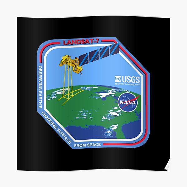 "LANDSAT 7 logo mission" Poster for Sale by trendistudio | Redbubble
