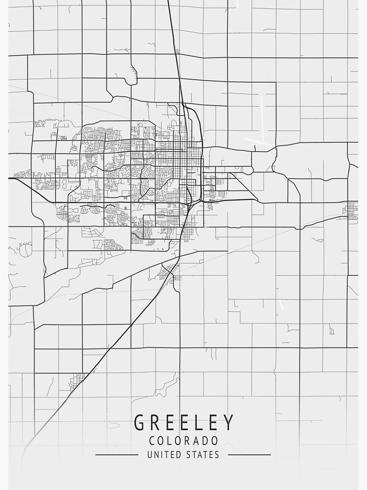"Greeley - Colorado - US Gray City Map" Poster for Sale by ctmapprint ...