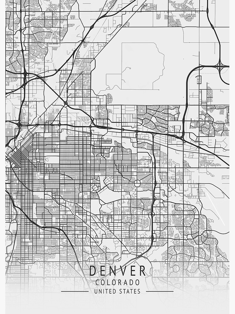 "Denver - Colorado - US Gray City Map" Poster for Sale by ctmapprint ...
