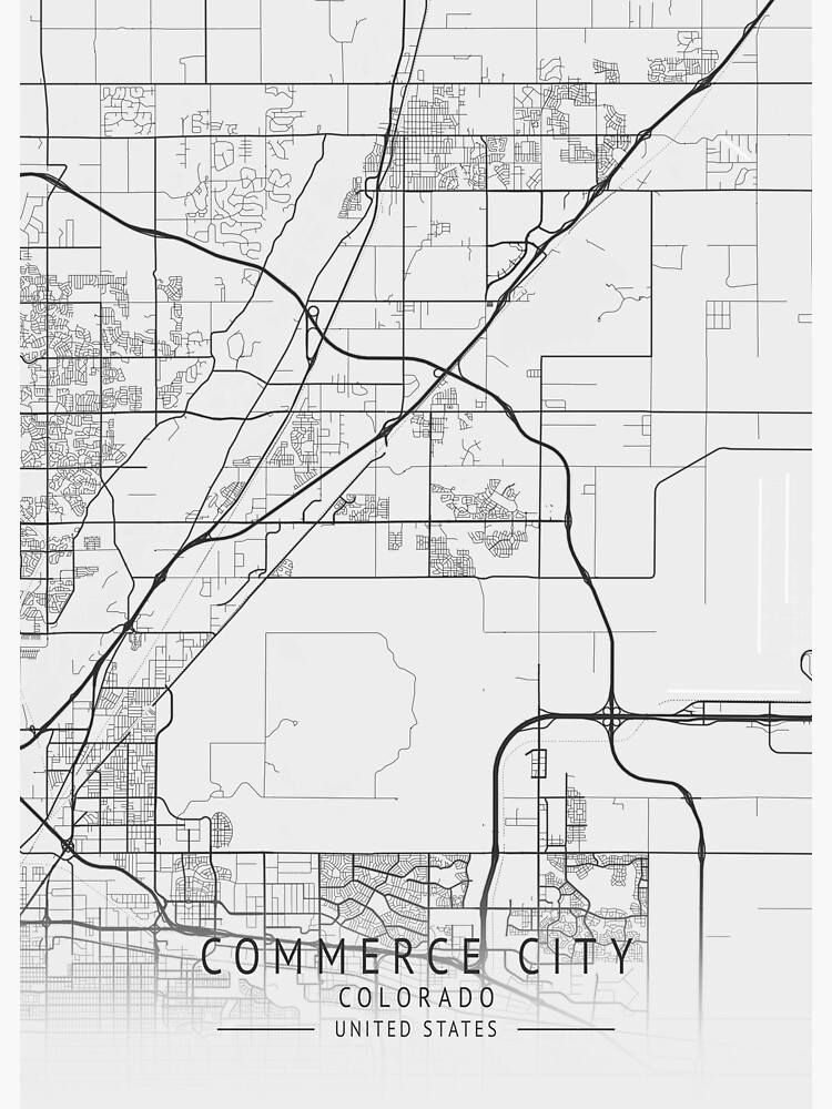 "Commerce City - Colorado - US Gray City Map" Sticker for Sale by ...