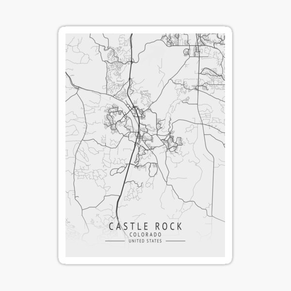 "Castle Rock - Colorado - US Gray City Map" Sticker for Sale by ...