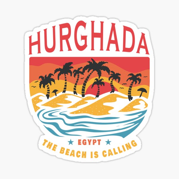 "Hurghada Egypt beach design" Sticker by Rocky2018 | Redbubble