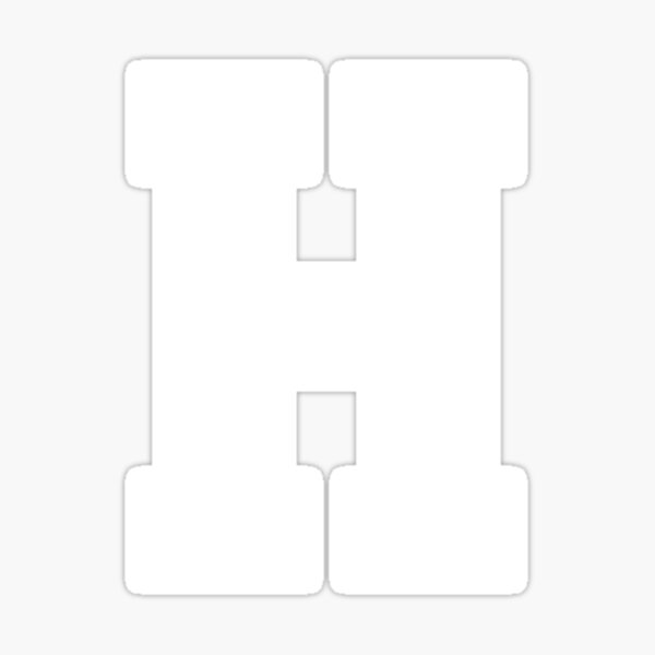 "Alphabet, White H, Sports letter H" Sticker for Sale by TheCultStuff ...