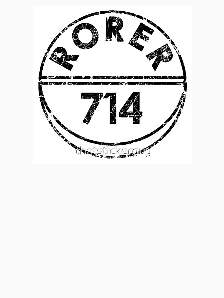 "RORER 714" T-shirt for Sale by thatstickerguy | Redbubble | rorer t ...