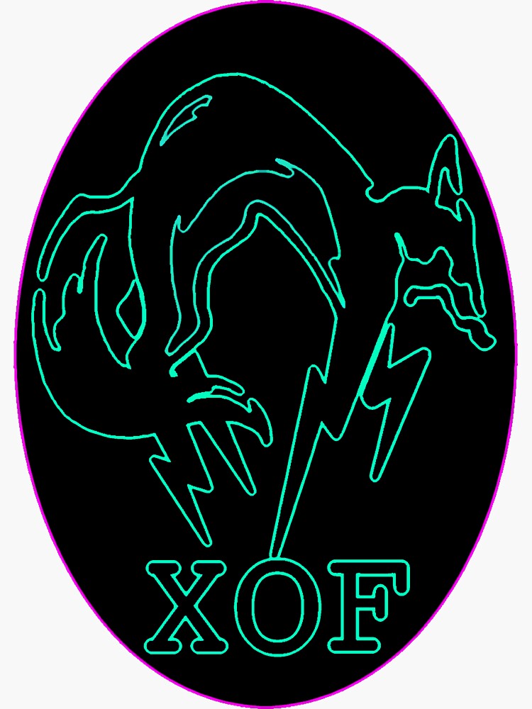 METAL GEAR SOLID ° XOF Neon Logo" Sticker for Sale by ArtLOGO | Redbubble