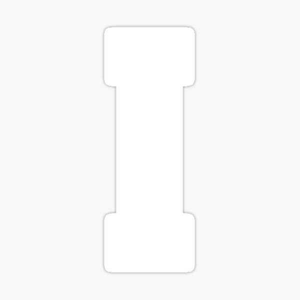 "Alphabet, White I, Sports letter I" Sticker for Sale by TheCultStuff ...