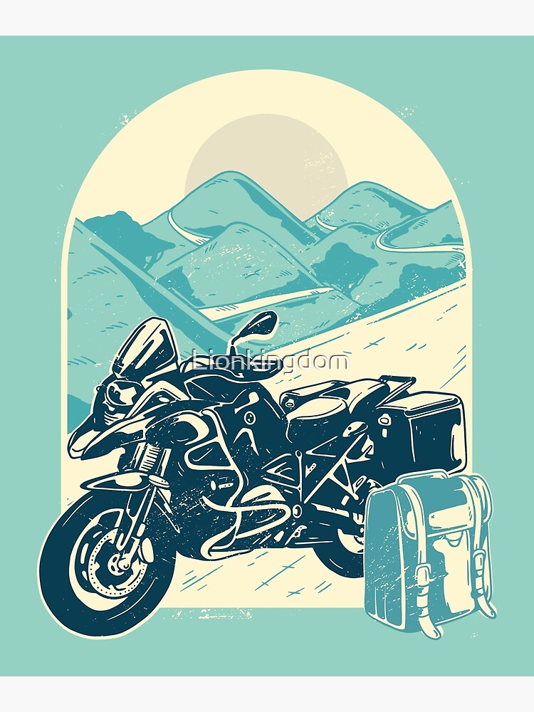 "Motorcycle Adventure" Poster by Lionkingdom | Redbubble