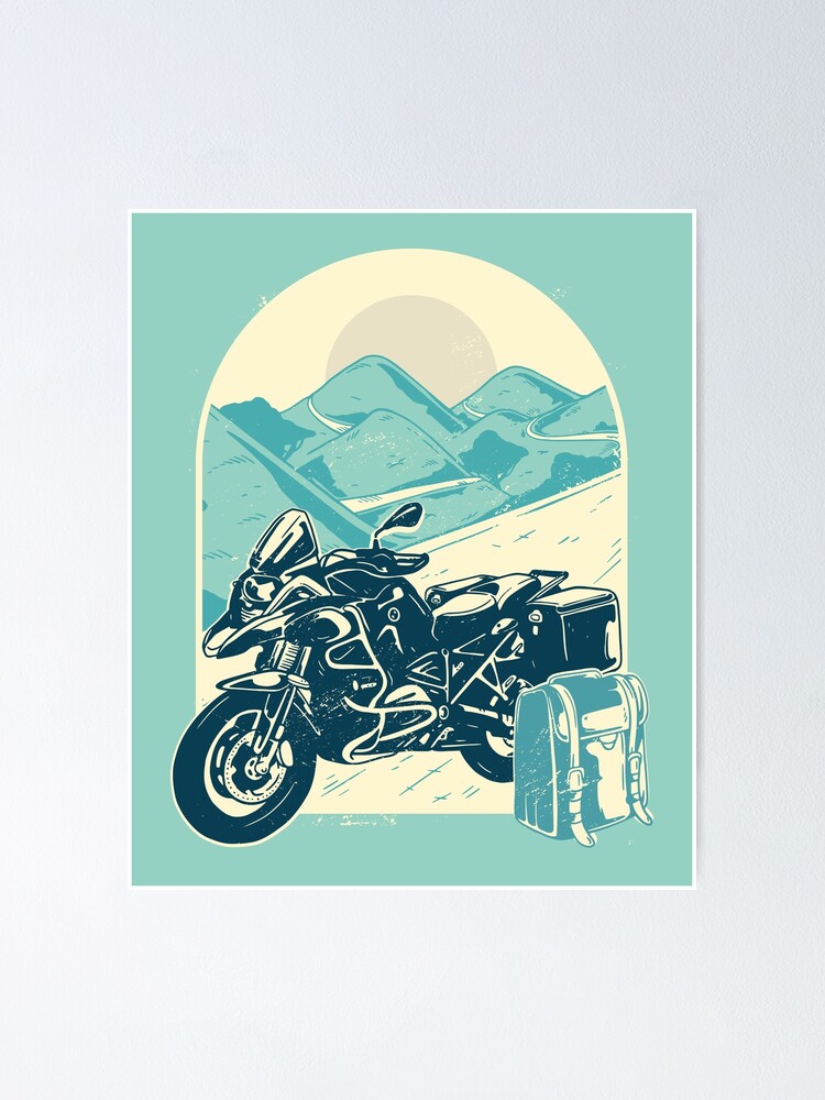 "Motorcycle Adventure" Poster by Lionkingdom | Redbubble