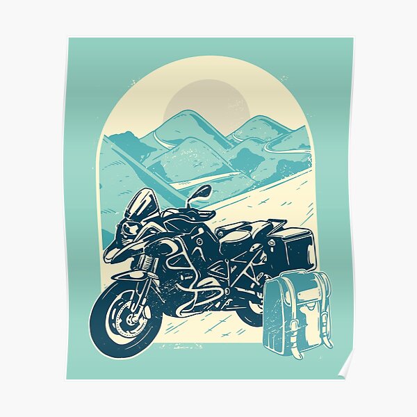 "Motorcycle Adventure" Poster by Lionkingdom | Redbubble