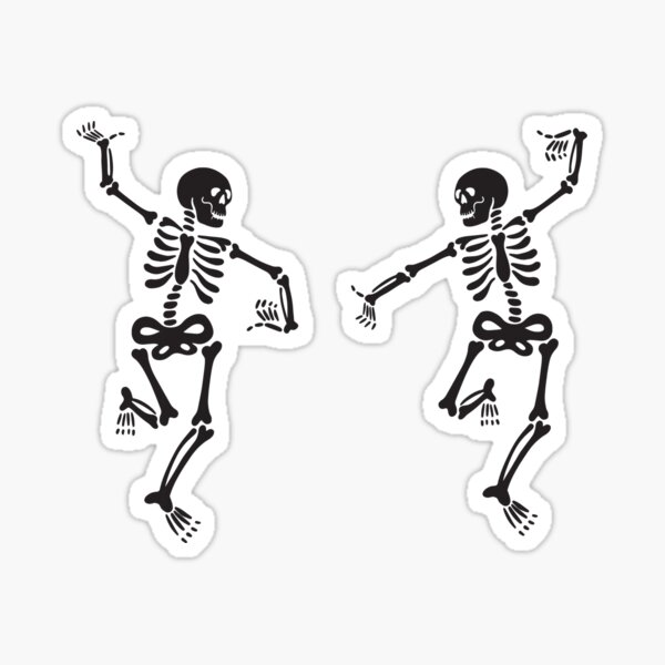 "Dancing Skeletons" Sticker for Sale by thelydesign | Redbubble