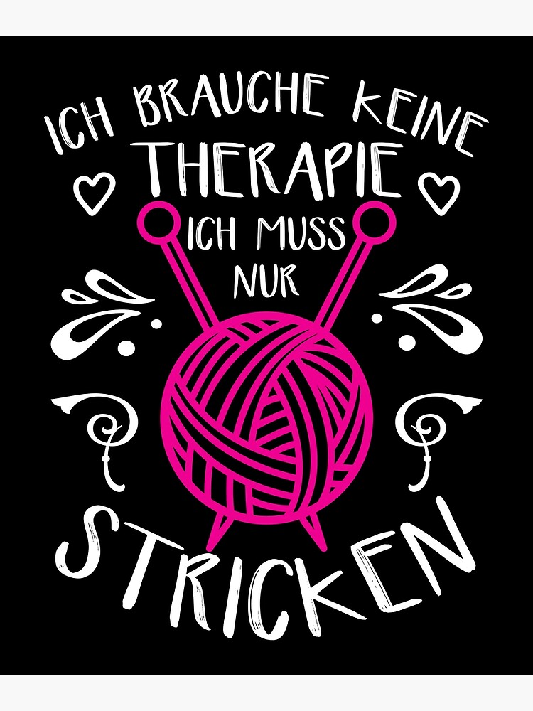 "Knitting therapy | Wool" Poster for Sale by BananaKivi | Redbubble