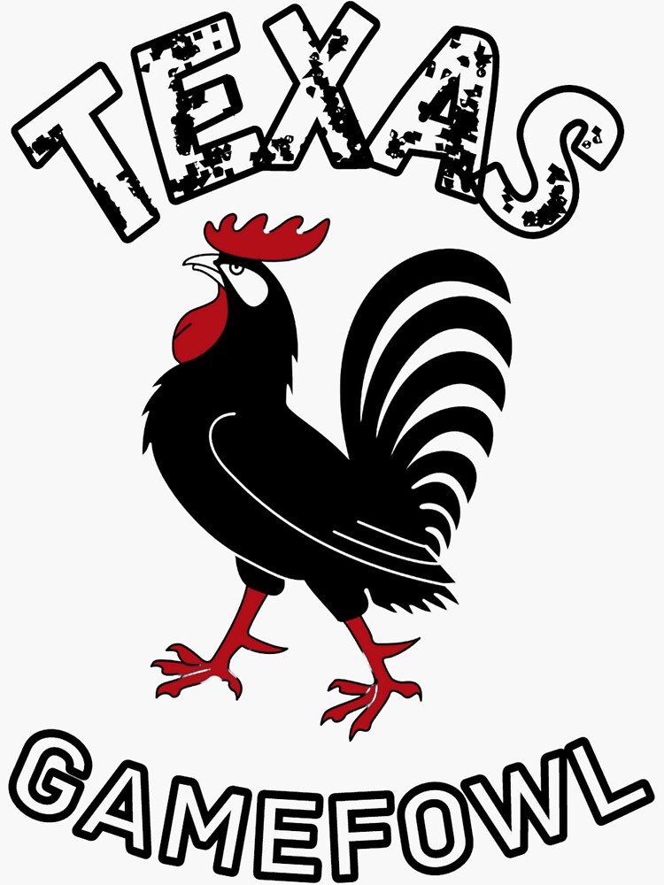 "texas gamefowl " Sticker for Sale by Amjad2001 | Redbubble