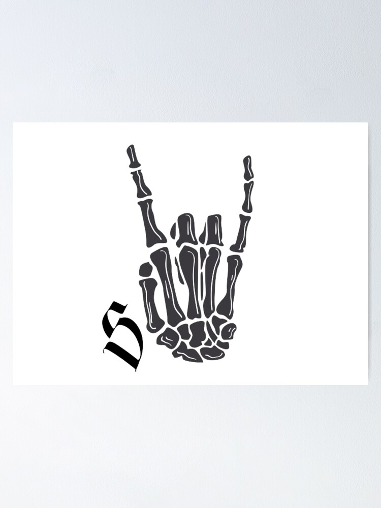 "cool skeleton hand " Poster by KareemR | Redbubble