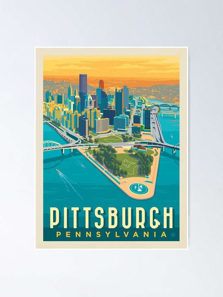 "Pittsburgh US Retro Poster" Poster for Sale by richardvernoz | Redbubble