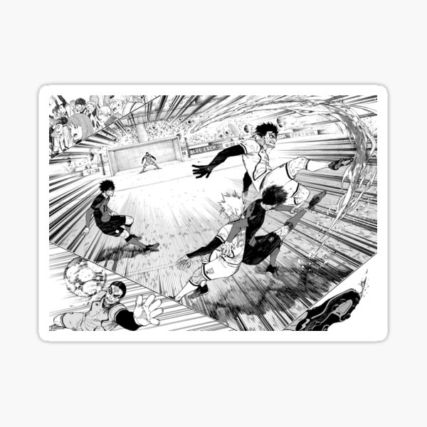 "blue lock rin shoot" Sticker for Sale by Zarwall | Redbubble