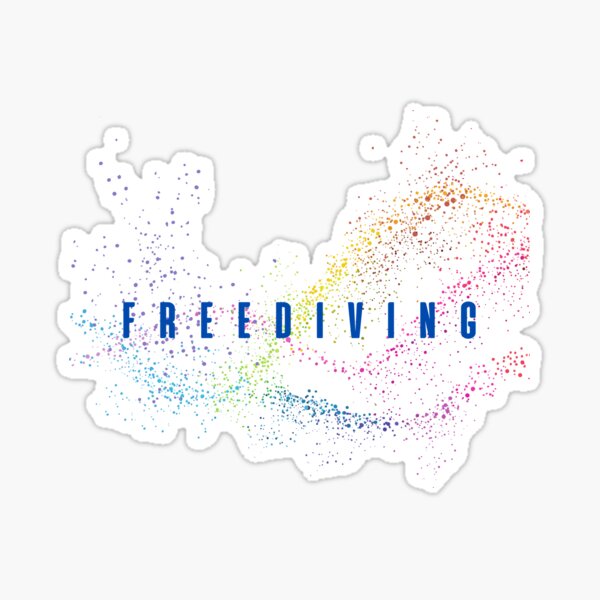 "Wave Freediving Design" Sticker for Sale by beachy-vibess | Redbubble