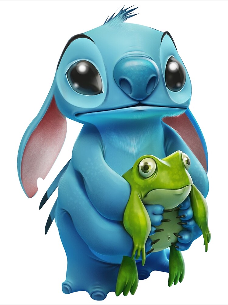 Póster for Sale con la obra «Stitch Lilo Pelekai rana verde» de ...