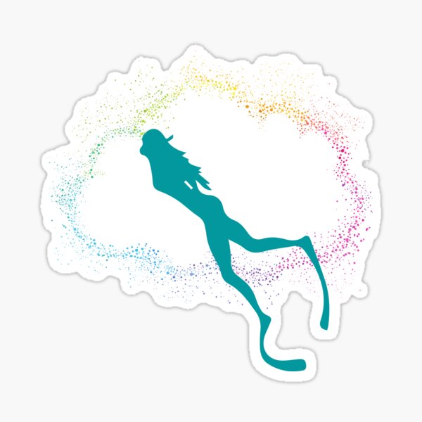 "Wave Freediving Design" Sticker for Sale by beachy-vibess | Redbubble