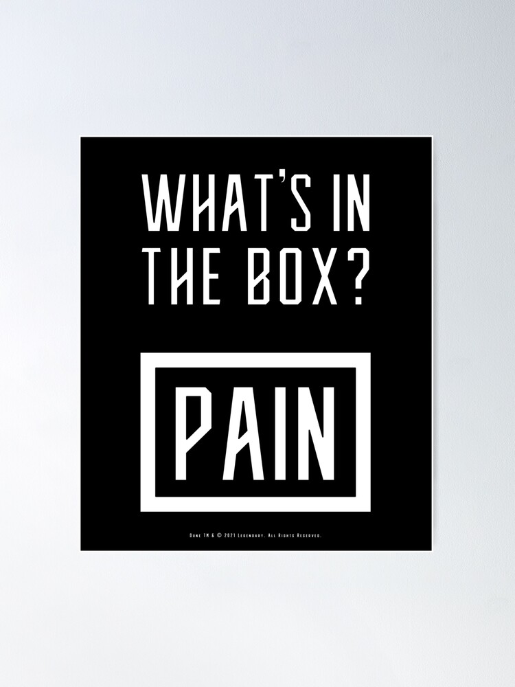 "Dune - What's In The Box? Pain (White) -" Poster for Sale by ...