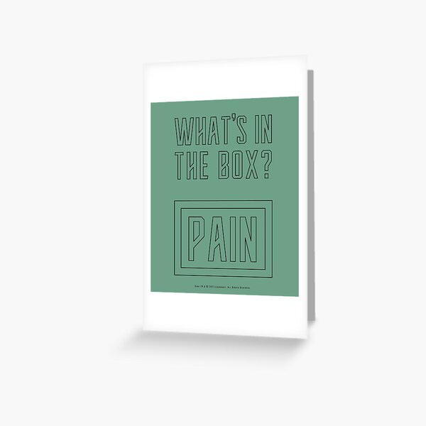 "Dune - What's In The Box? Pain (Outline) -" Greeting Card for Sale by ...