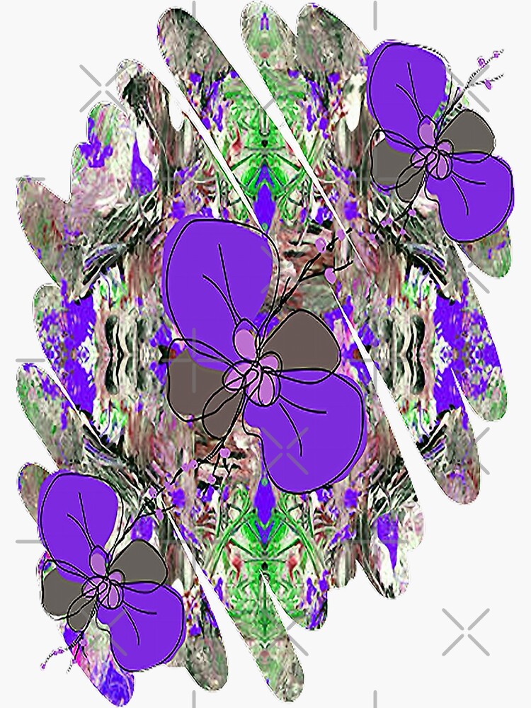 " Abstract Flower on Psychedelic Seamless Pattern, 4, Graphic ...