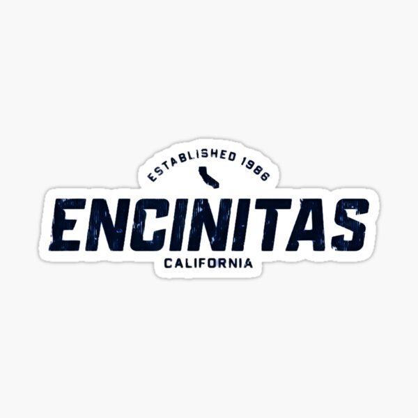 "Encinitas California CA Vintage Athletic Navy Sports Logo" Sticker for ...