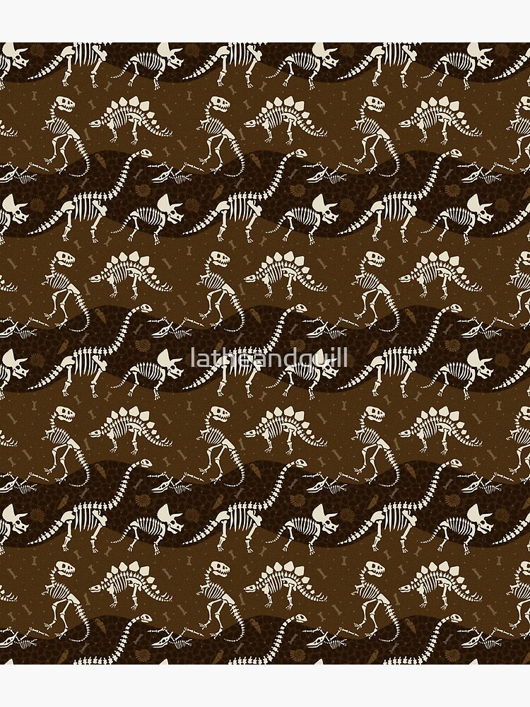 "Dinosaur Fossil Pattern" Backpack for Sale by latheandquill | Redbubble