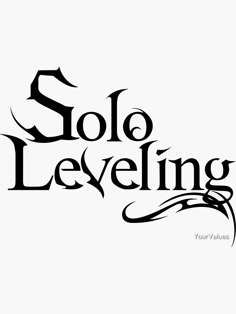 "Solo Leveling typography" Sticker for Sale by YourValues | Redbubble