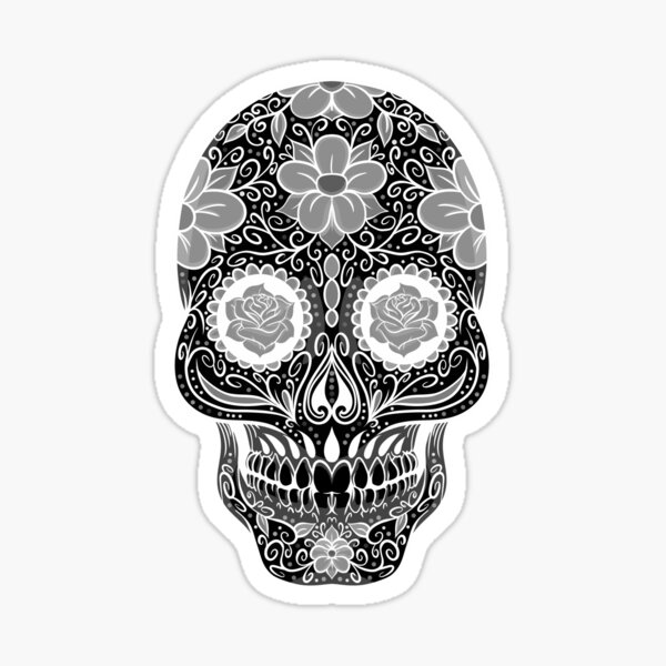 "CALAVERA SKULL " Sticker for Sale by MAYRAREINART77 | Redbubble