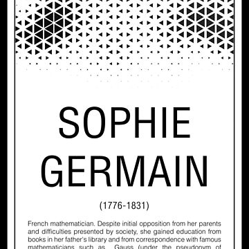 "Sophie Germain" Poster for Sale by coolmathposters | Redbubble