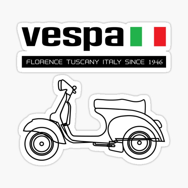 "Vespa Design Piaggio Italia" Sticker for Sale by YellowApple | Redbubble