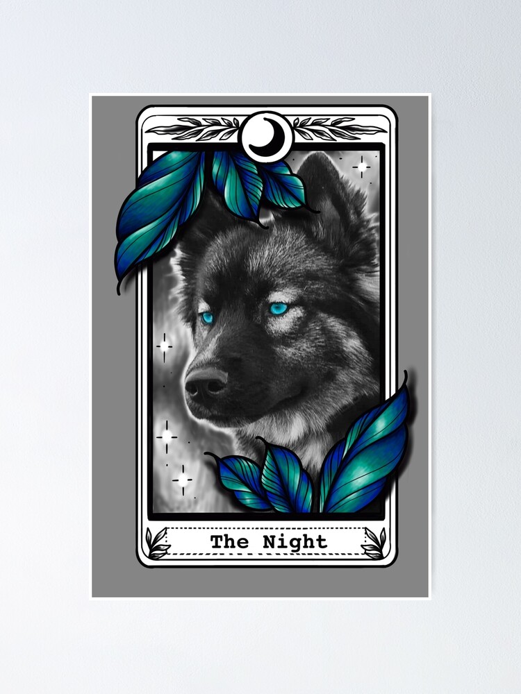 "Wolf card" Poster by Lilia-SEILLAN | Redbubble