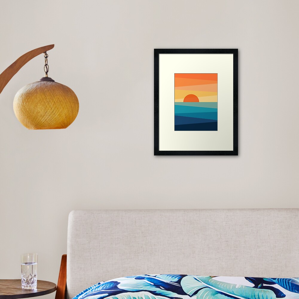 "Abstract geometric sunrise" Canvas Print for Sale by BattaAnastasia ...