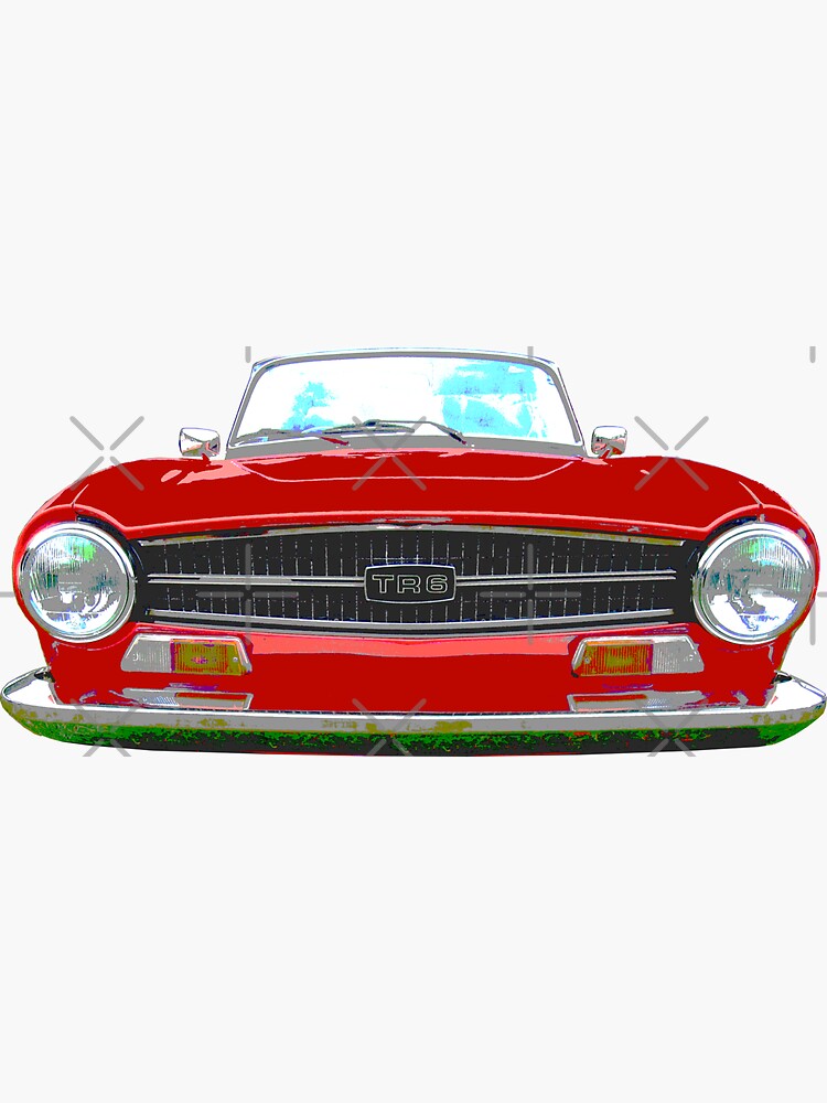 "Triumph TR6 1970s classic British sports car red" Sticker for Sale by ...