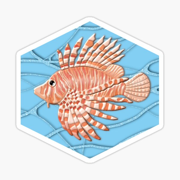 "CORAL LIONFISH 390." Sticker for Sale by sana90 | Redbubble