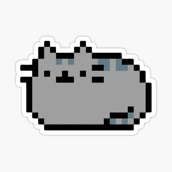 "Pixel cat" Sticker for Sale by Kot-v-kino | Redbubble