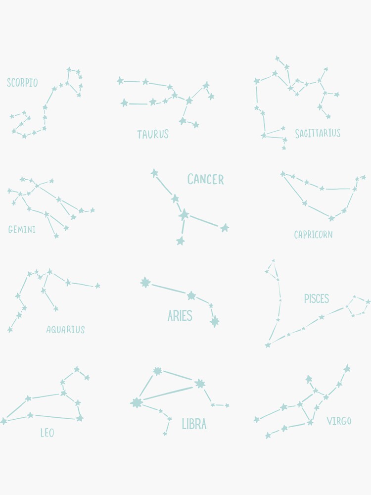 "Universal Stars Zodiac Signs " Sticker for Sale by lodarohit | Redbubble