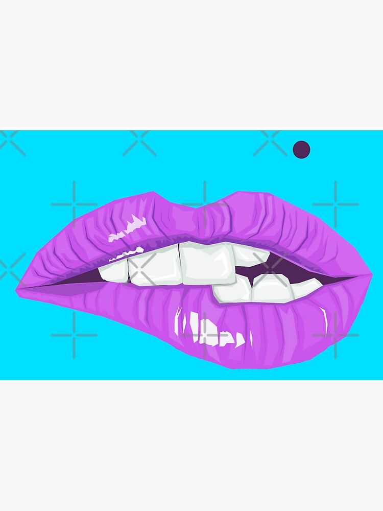 Pegatina «Labios morados de Ga» de frigamribe88 | Redbubble